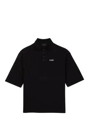 Amiri Logo Oversized Polo Shirt - Black