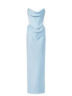 VIVIENNE WESTWOOD Galaxy Strapless Satin Gown - Blue