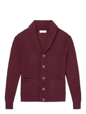 Brunello Cucinelli Collared Long-sleeved Knit Sweater - Red