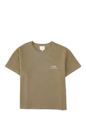 A.p.c. Logo Crewneck T-shirt - Brown