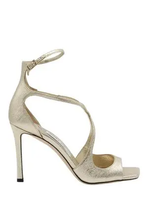 JIMMY CHOO Azia 95 Strappy Stiletto Sandals - Nude