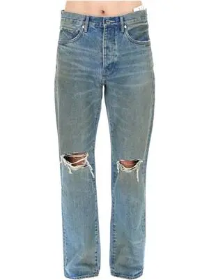 PURPLE BRAND Belt Loop Jeans With Button Closure - Gray