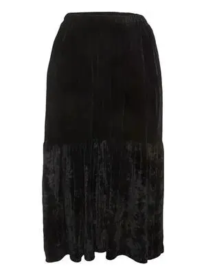 Stella McCartney Velvet Tiered Midi Skirt - Black