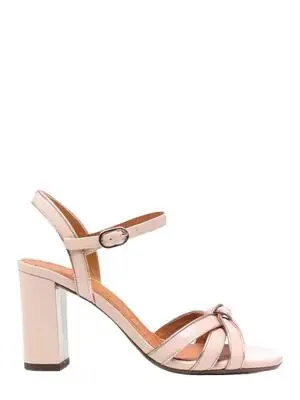 Chie Mihara Knotted Patent Leather Sandals - Neutrals