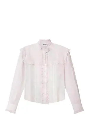 MARANT ETOILE Lonzie Embroidered Top - Pink