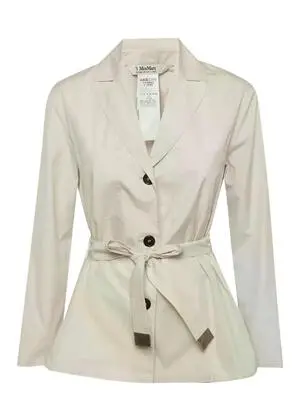 Max Mara Belted Cotton Jacket - Neutrals