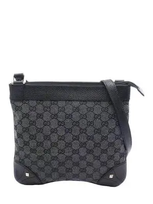 Gucci Gg Canvas Crossbody Bag - Grey