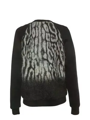 Roberto Cavalli Animal-print Mohair-blend Jersey Jacket - Black