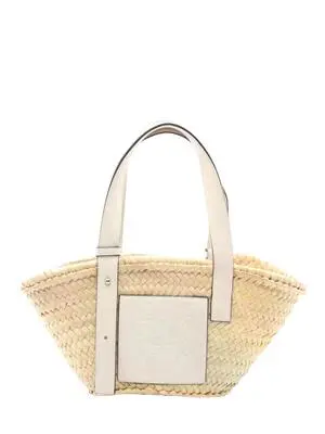 LOEWE Loewe Small Raffia Anagram Basket Tote Bag