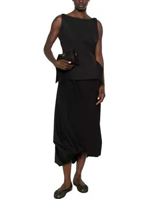 RÓHE Deconstructed Peplum Top - Black