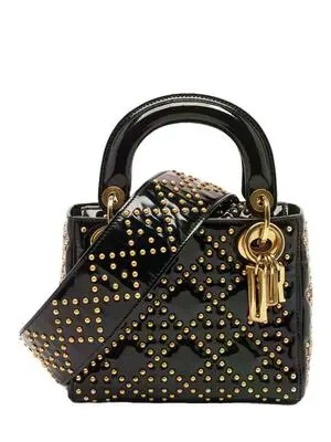 Dior Lady Studded Mini Bag - Black