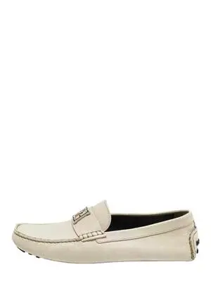 Fendi Ff Logo Plaque Loafers - Neutrals