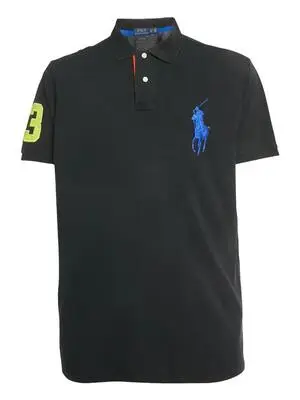 Polo Ralph Lauren Logo-embroidered Polo Shirt - Black