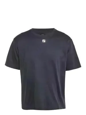 Fendi Ff Metallic-monogram T-shirt - Grey