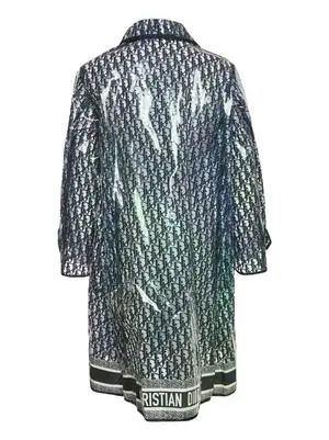 Dior Oblique Motif Rain Coat - Blue