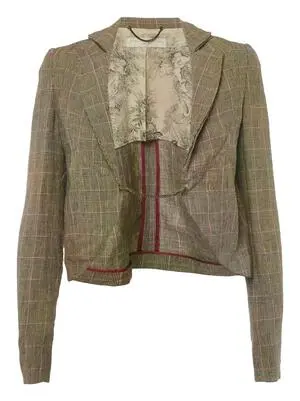 Stella McCartney Prince Of Wales Check Chain-link Blazer - Brown