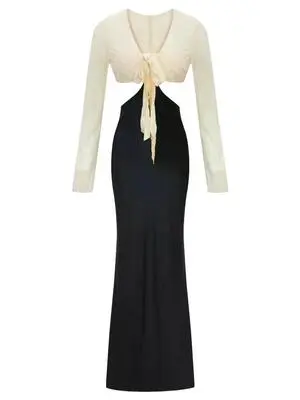 OCCLEUS Renee Maxi Dress With Lace Detailing - Black