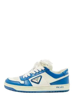 Prada Downtown Leather Sneakers - Blue