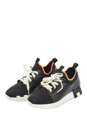 HERMÈS Hermès Leather Panel Sneakers