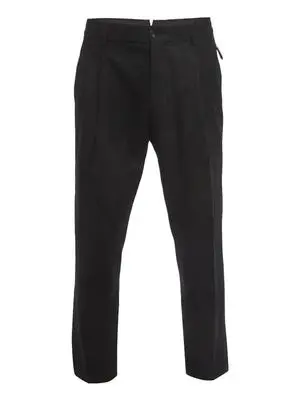 Burberry Wool Straight-fit Trousers - Black