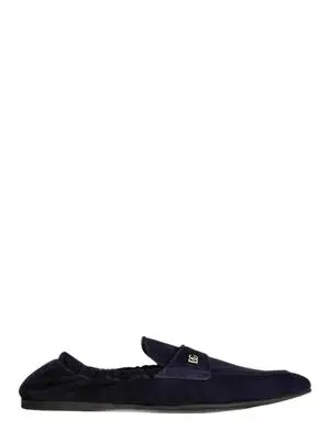 Dolce & Gabbana Calfskin Horsebit Slippers - Blue