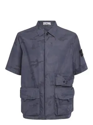 Stone Island Ripstop Faded Camouflage Shirt - Grey