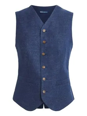 Polo Ralph Lauren Linen-cotton Waistcoat - Blue