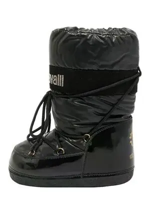 Roberto Cavalli Logo-patch Snow Boots - Black
