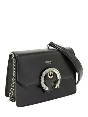 JIMMY CHOO Madeline Crystal Shoulder Bag - Black
