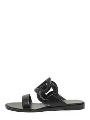Hermès Leather Sandals - Black
