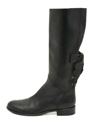 Valentino Garavani Lace-up Knee-length Boots - Black