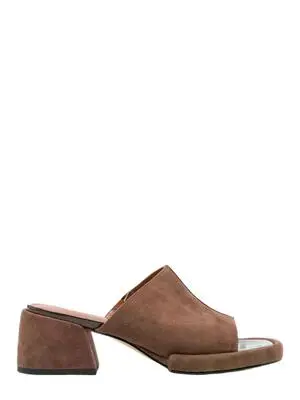 ADRIANNA FERETTI Adrianna Ferretti Suede Block-heel Sandals - Brown