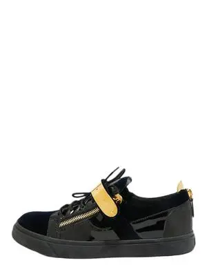 GIUSEPPE ZANOTTI Frankie Patent Calf Leather Sneakers - Black