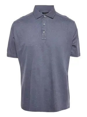 Ermenegildo Zegna Knit Polo Shirt - Blue