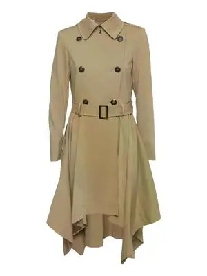 ESCADA Escada Double-Breasted Handkerchief-Hem Trench Coat