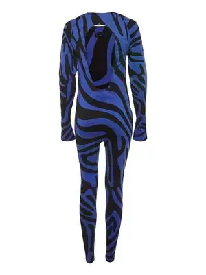 Stella McCartney Jacquard Open-back Jumpsuit - Blue