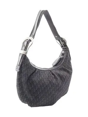 Dior Trotter Canvas Hobo Bag - Black