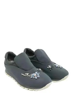 Prada Crystal-embellishment Sneakers - Blue