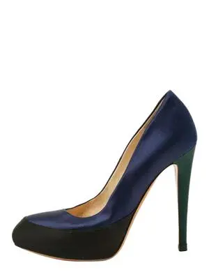 Moschino Tricolour Platform Pumps - Blue