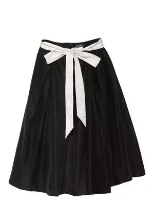 Max Mara Bow Detail A-line Skirt - Black