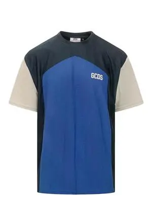 Gcds Colour-block Mesh T-shirt - Blue