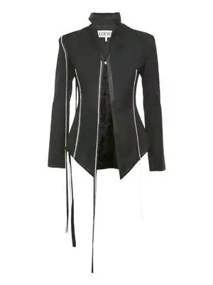 Loewe Crystal-embellished Gabardine Blazer - Black