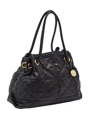 Furla Quilted Leather Tote Bag - Black