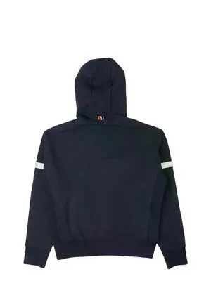 Thom Browne Loopback-jersey Armband Hoodie - Blue