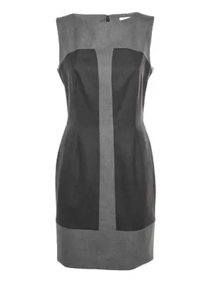 Saint Laurent Paneled Mini Dress - Grey
