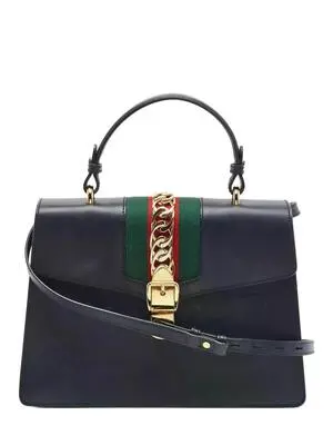 Gucci Sylvie Web Stripe Handbag - Blue