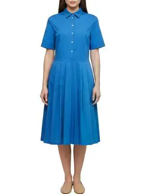 P.a.r.o.s.h Pleated A-line Dress - Blue