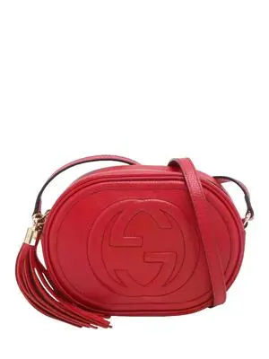 Gucci Soho Calfskin Soho Crossbody Bag - Red