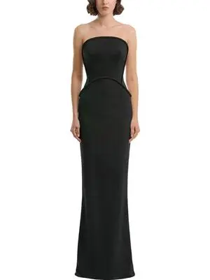 GEMY MAALOUF Strapless Sheer-corset Dress - Black