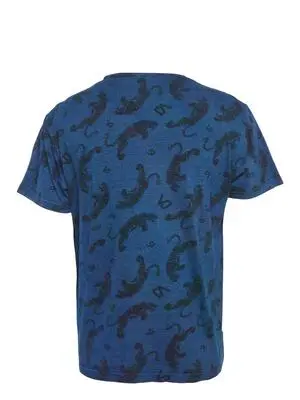 Versace Tiger-print T-shirt - Blue